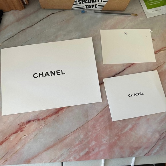 CHANEL | Other | Chanel Paper White Card Envelope Blank Paper Note ...